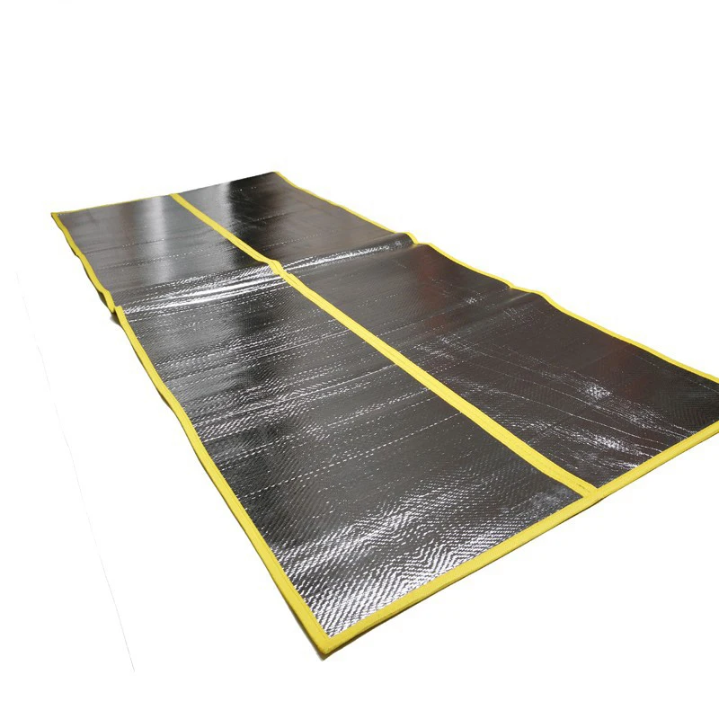 Promotional Portable Tropical Woven Straw Beach Mat Folding Sand Free ...