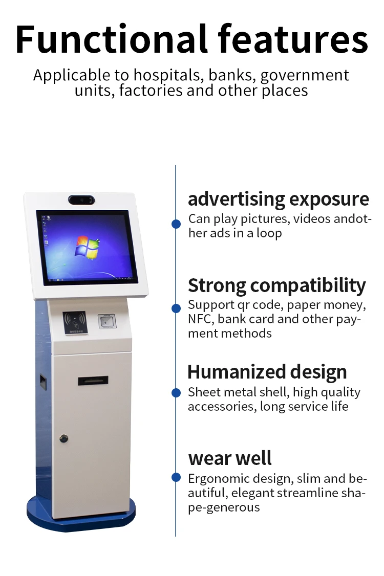 Concert Queue Ticket Vending Machine With Qr Scanner Nfc Camera Self ...