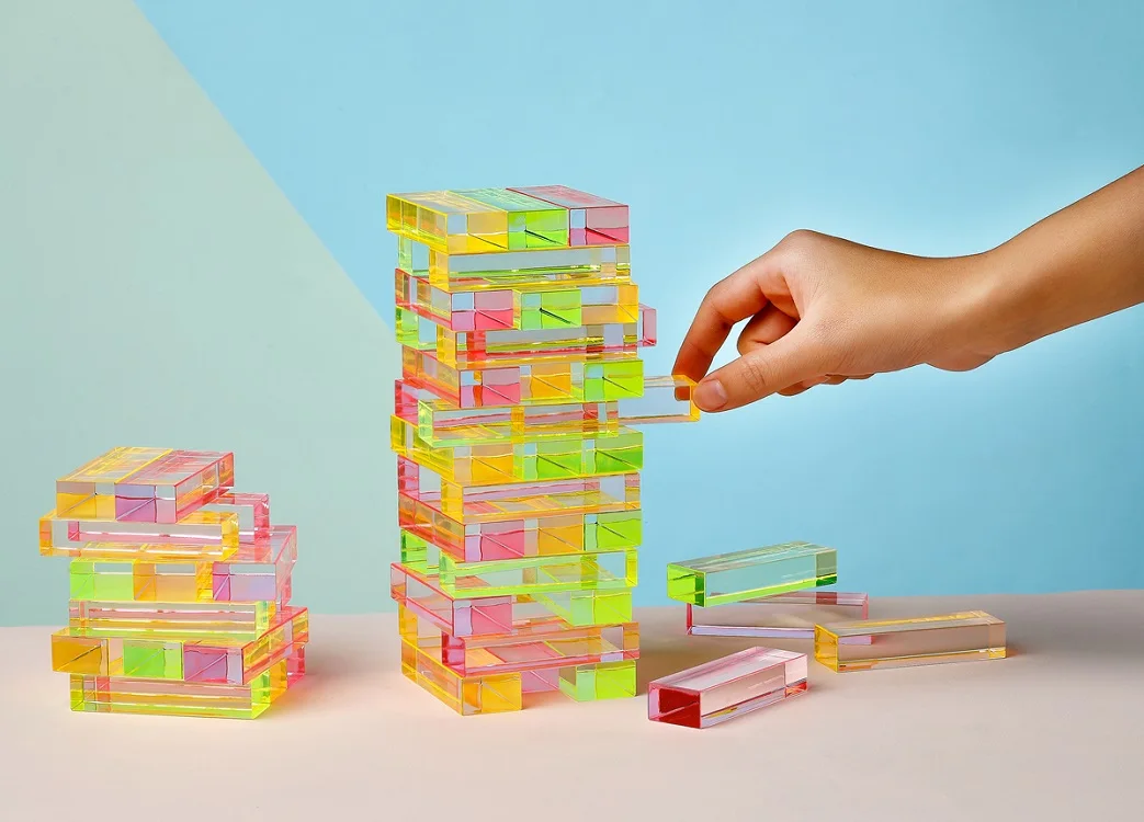 Luxury Colorful Tabletop Game Party Tumbling Tower Blocks