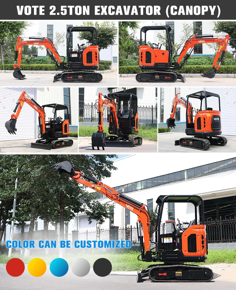 2 Ton Vintage Excavator Hydraulic Crawler Free Aftersales Color Digger ...