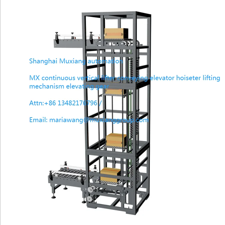 Continuous Vertical Lifting Conveyor / Reciprocating Vertical Conveyor ...