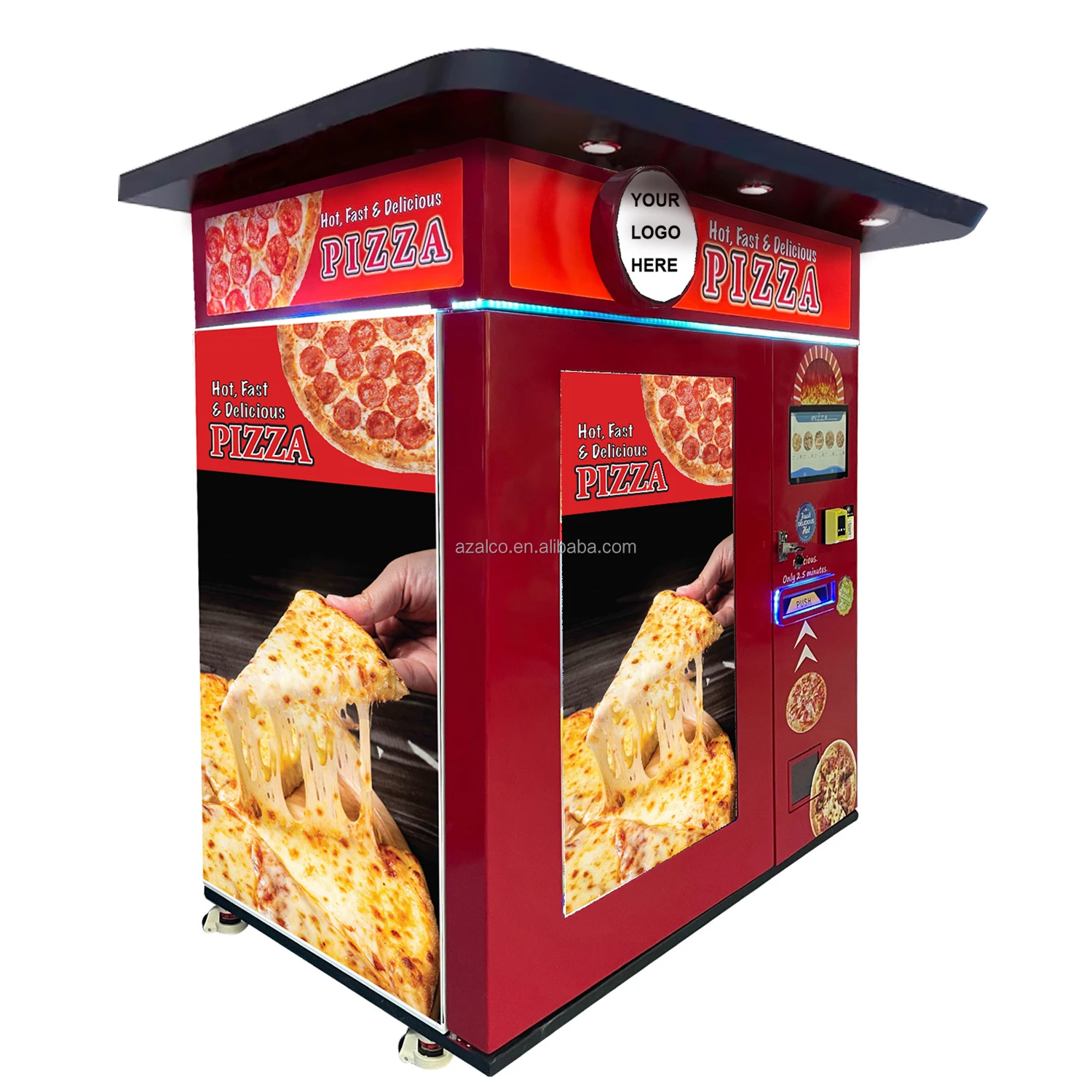 Hot Pizza Vending Machine - Automated Outdoor Fast Food Robot with Self ...