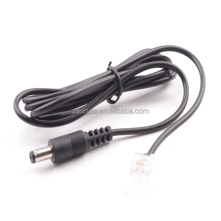 RJ22 Modular Handset Cord 4P4C to DC5521 Plug Cable Low Voltage ...