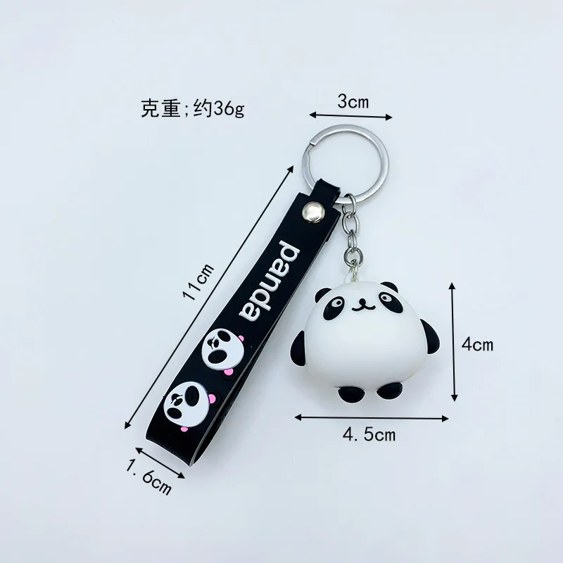Promotional Personality Mini Soft Pvc Kawaii Cute Panda 3d Keychains ...