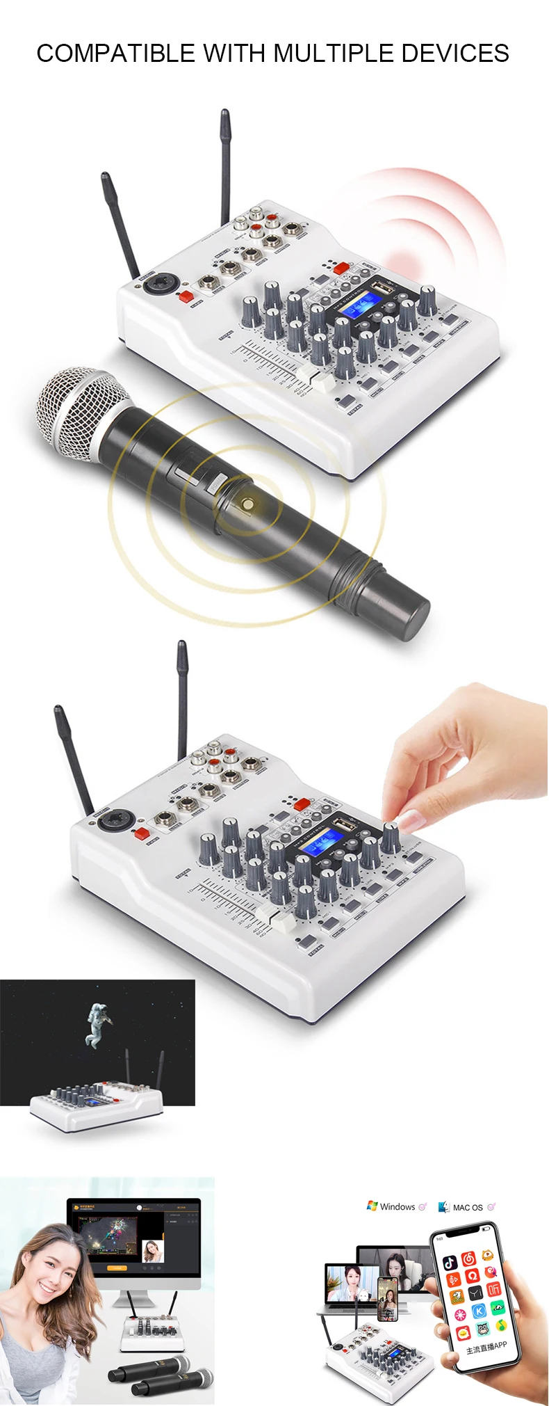 Portable pa System with Wireless Mic MG-04 Dj pa System Mini Audio ...