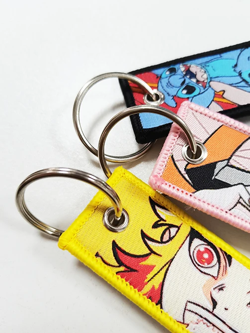 Demon Slayer Custom Woven Logo Jet Tag Key Chain Kamado Nezuko Anime ...