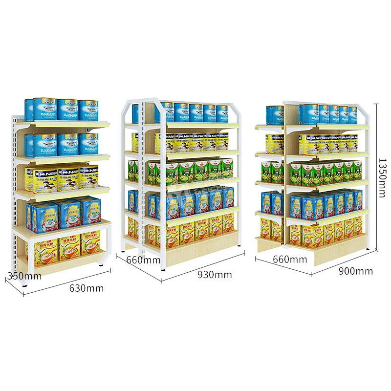 Meicheng Retail Store Shop Shelves Gondola Shelving Double Sided Wooden ...