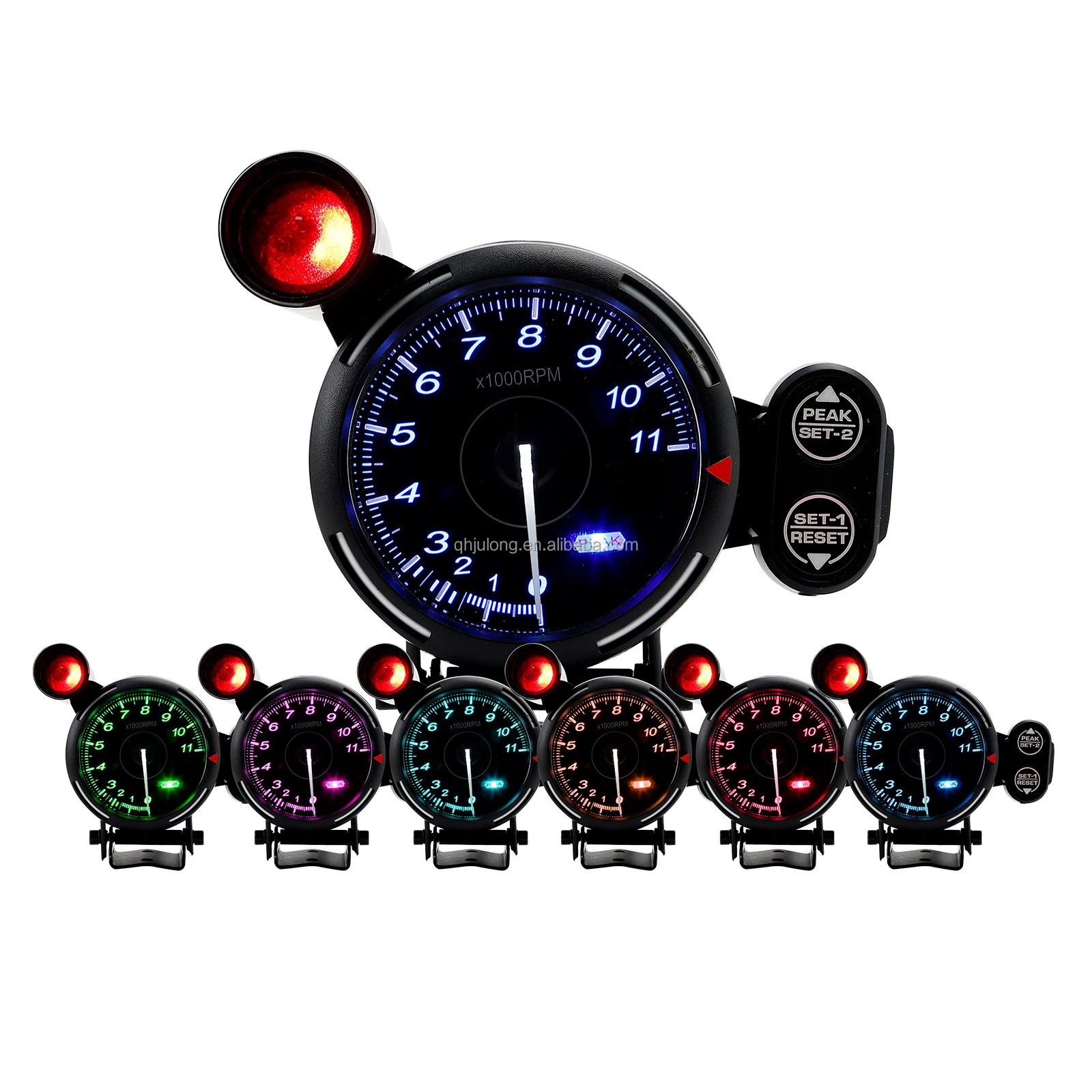 Universal Racing Car Tachometer 8000 Rpm 12v Rotating Speed Indicator ...