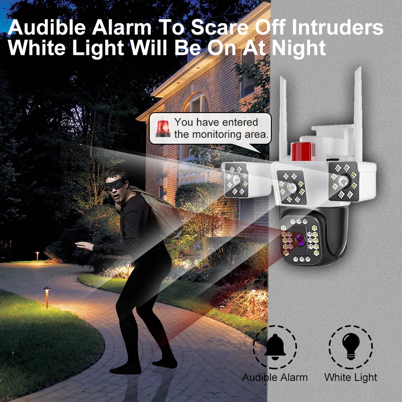 YOOSEE 6MP HD Wireless PTZ Camera with Night Vision, Two-Way Audio, and ...