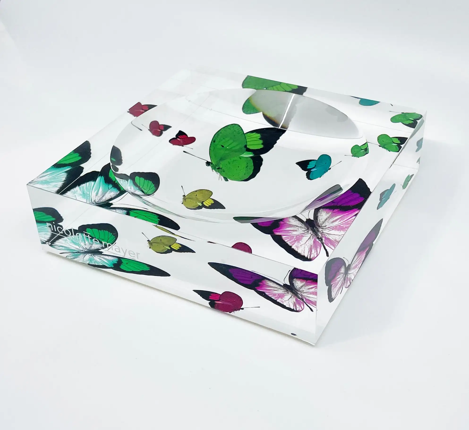 Customized Print Clear Acrylic Candy Dish Home Shop Decoration 6x6 ...