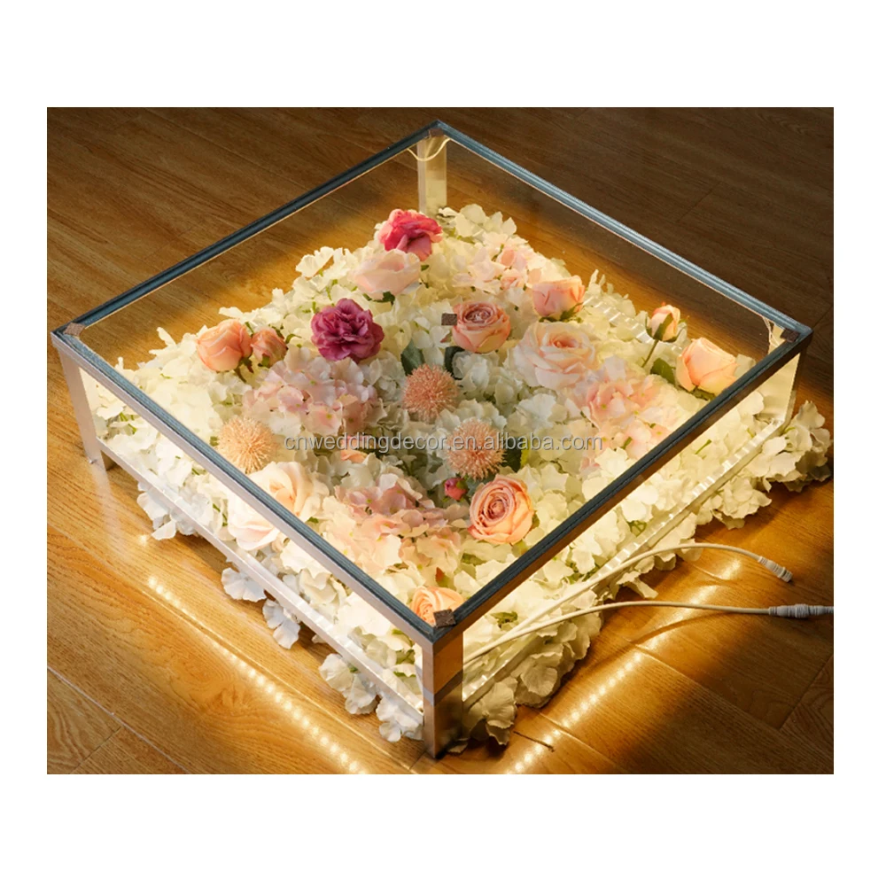 Glass Floor Wedding - Elegant Tempered Glass Stage Platform