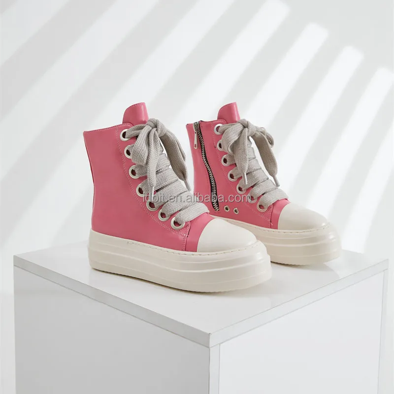 Latest Casual Leather Shoes Luxury Trainers Ankle Big Lace up Sneaker ...
