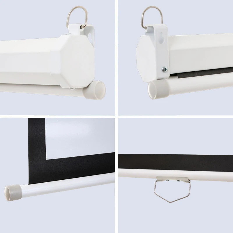 Easy Install Manual Projection Screen Wall Led Projector Screen 16:9 ...