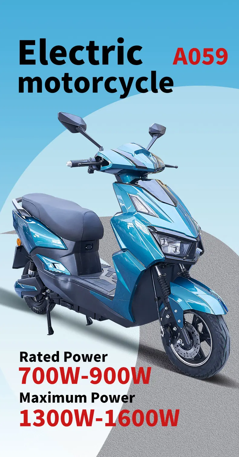 CKD SKD 2 Wheel Moped Electric Motorcycle Adult 40-50km/h Speed 55-70km ...
