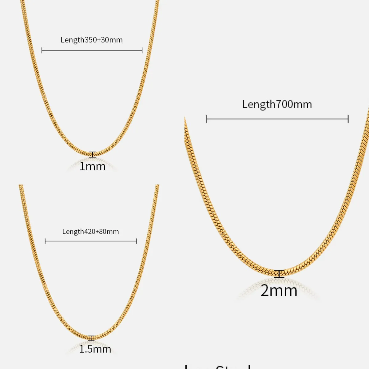 Women Minimalist Stackable 1MM Thin Round Snake Chain Choker Necklace ...