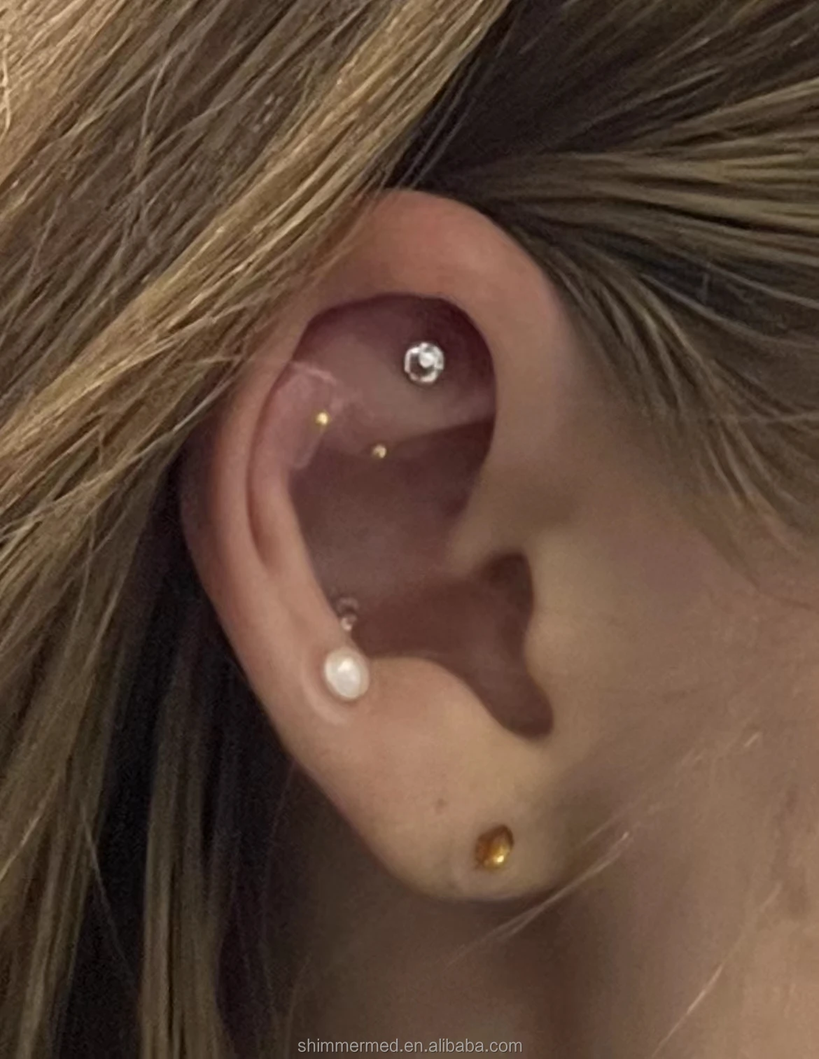 20 Pcs Auricular Point Sticker 24K Gold Ear Seeds for Ear Acupuncture