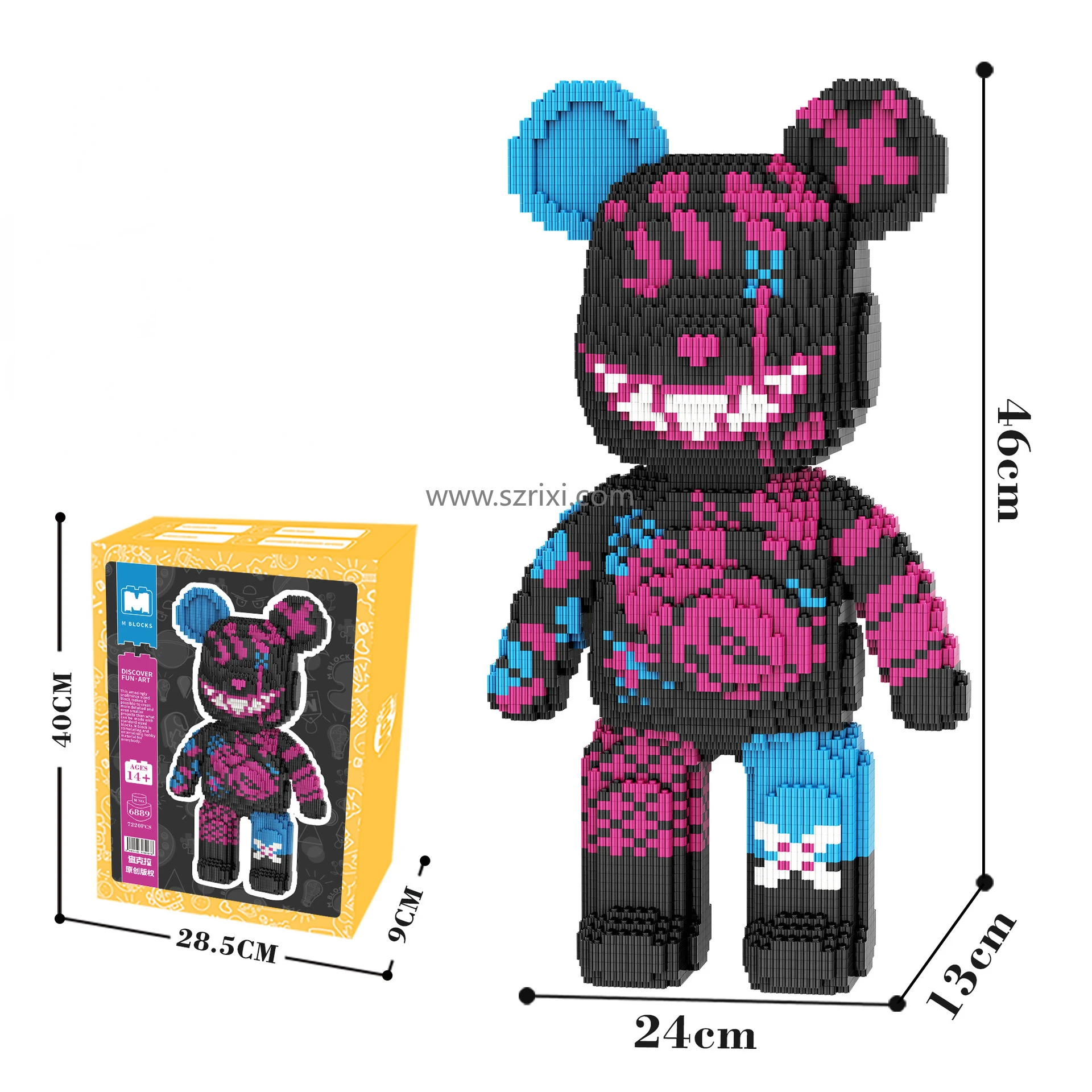 M Giant Fluid Violence Bear Series M6889 Jinx Bear Bear Interlocking ...
