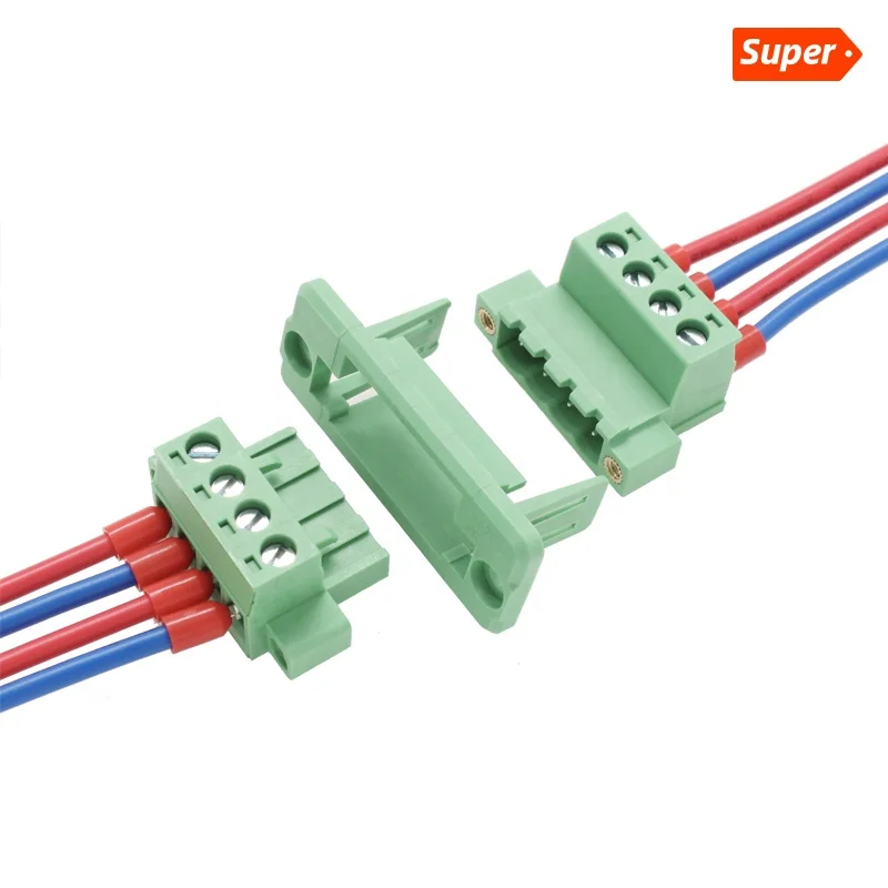 5.08mm Pitch 2p To 24p 2edgrkp/wb With Flange Feed Through Brass Cage ...