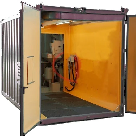 High Efficiency Movable Sandblasting Booth Containerized Blasting Room ...