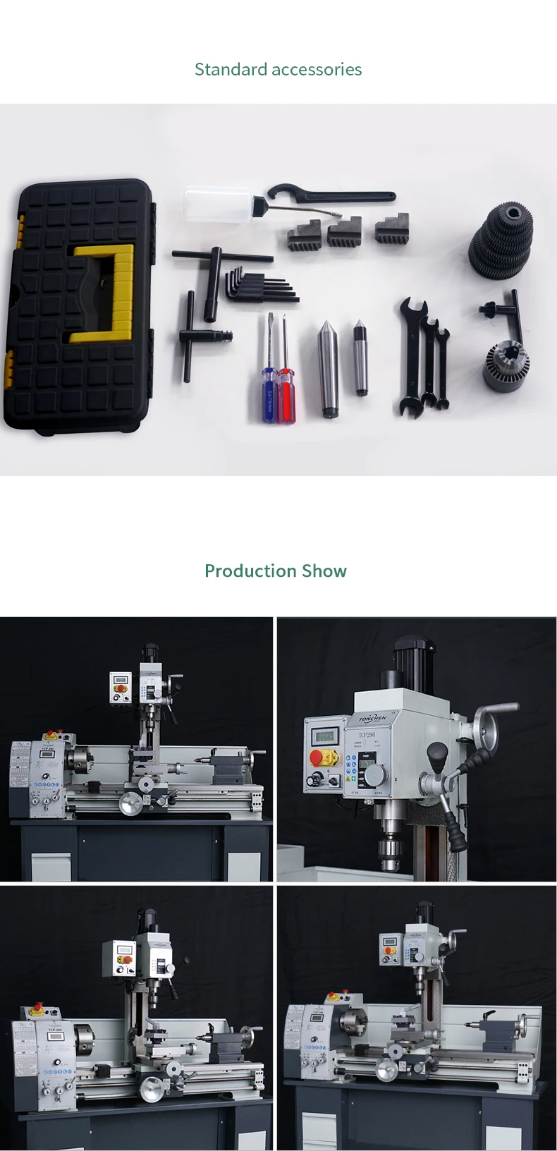 Tcp-290 Multifunction Combo Manual Lathe Machine Milling Machine - Buy ...