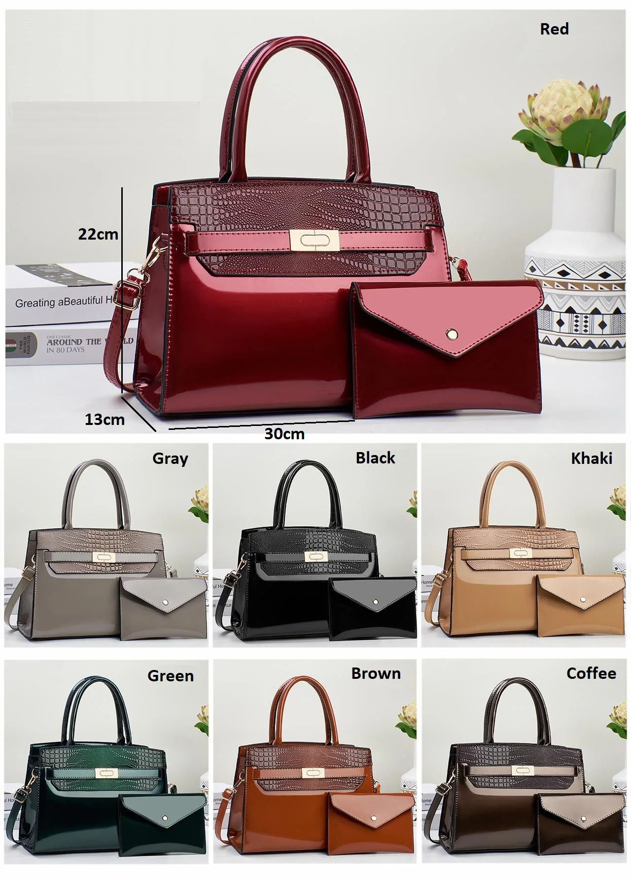 1 Set Luxury Bag Latest Design Women Shoulder Bag Fashion Trendy Purses ...