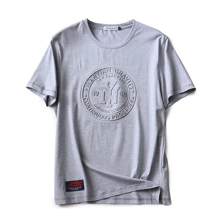 Shop Men's Organic Cotton T-Shirts with 3D Embossed Logos