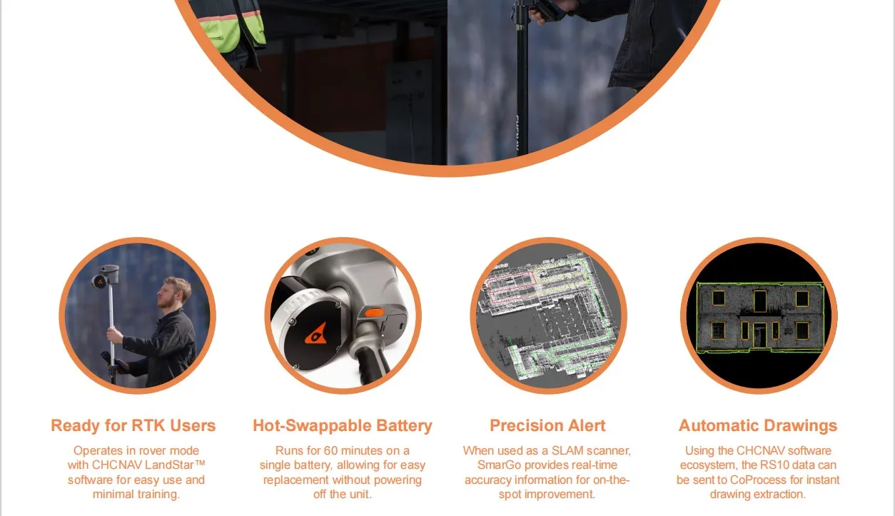 CHCNAV RS10 Handheld 3D Laser Scanner for Lidar Mapping & Mobile ...