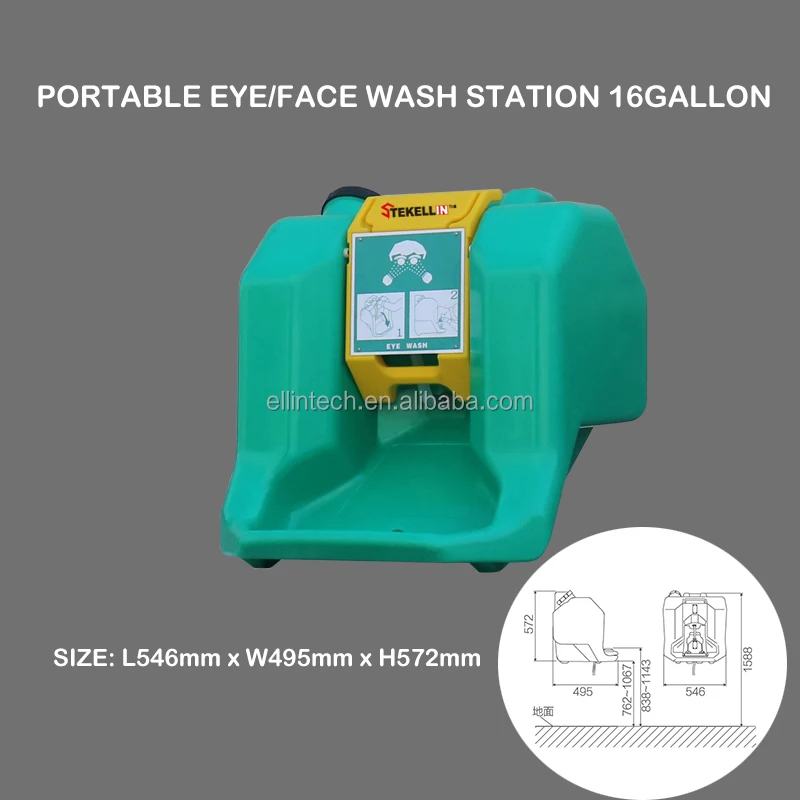 Ansi Standard Gravity-flow Portable Eye Wash 16 Gallon Capacity ...