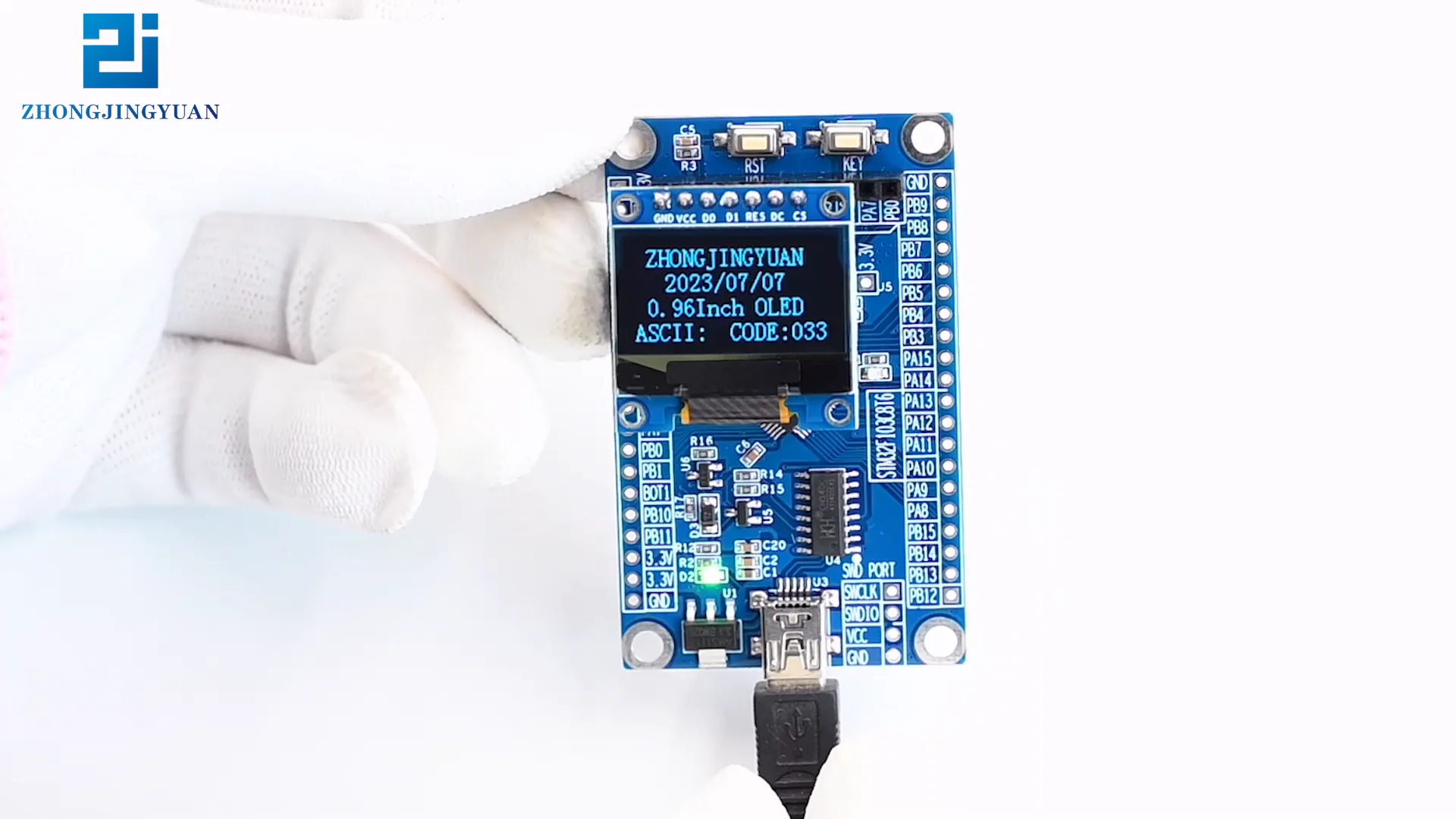 0.96 Inch Oled Display Module 128x64 Driver Ic Is Ssd1306 Spi/iic/parallel Interface Monochrome ...