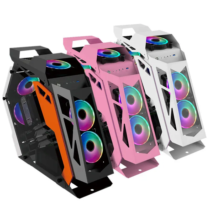 Mid Tower Pc Computer Case Rgb Tower Microatx Humanized Multimedia ...