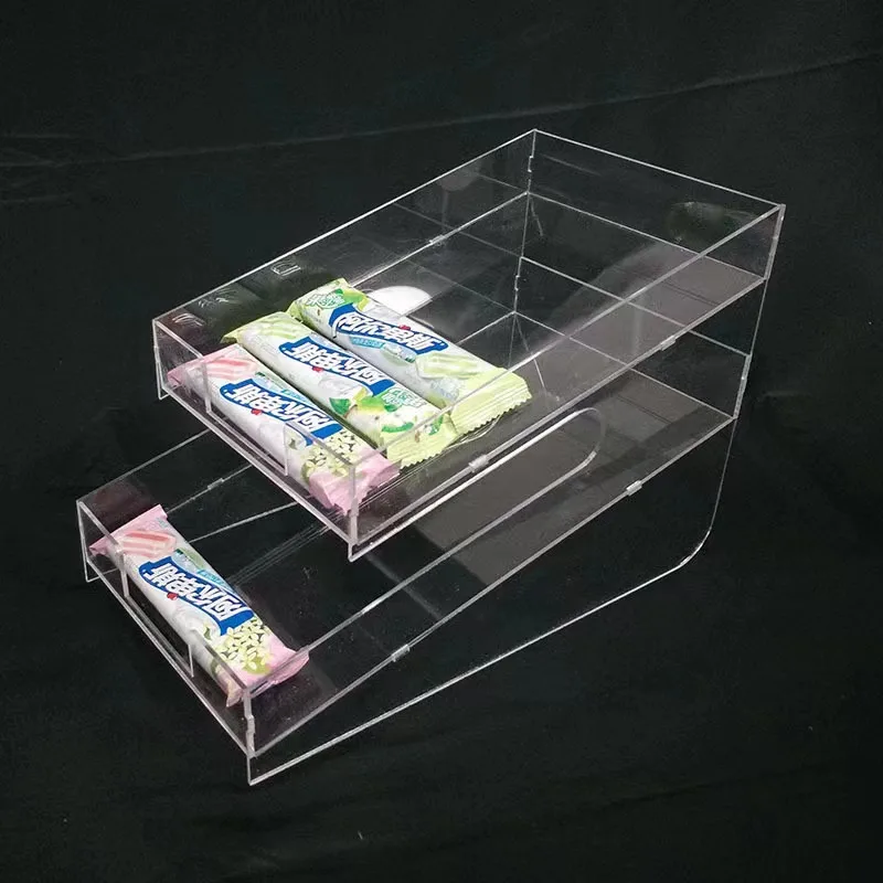 Customized Acrylic Candy Bins with Hinged Lid - Clear & Stylish