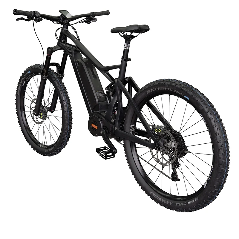 New 27.5er Full Suspension Electric Mountain Bike Carbon Frame Bafang ...