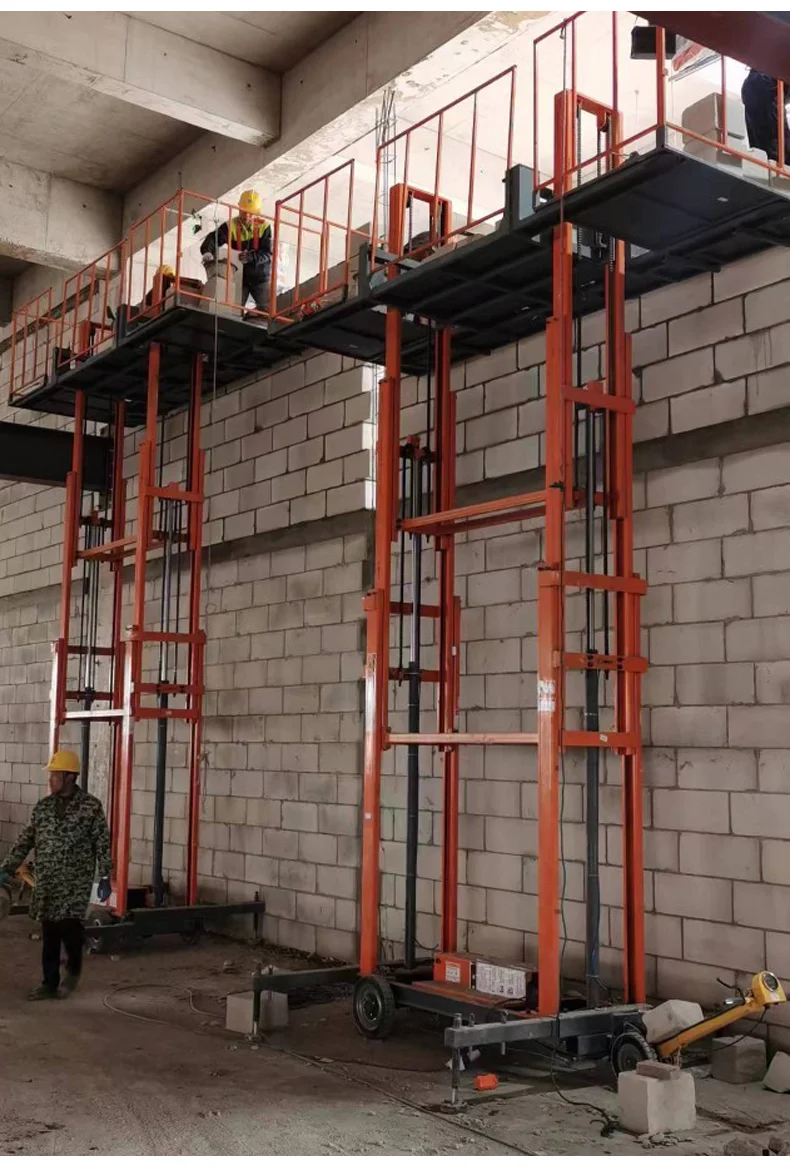 6 Meter Lift Scaffolding 500kg Hydraulic Electric Lift Mobile Material ...