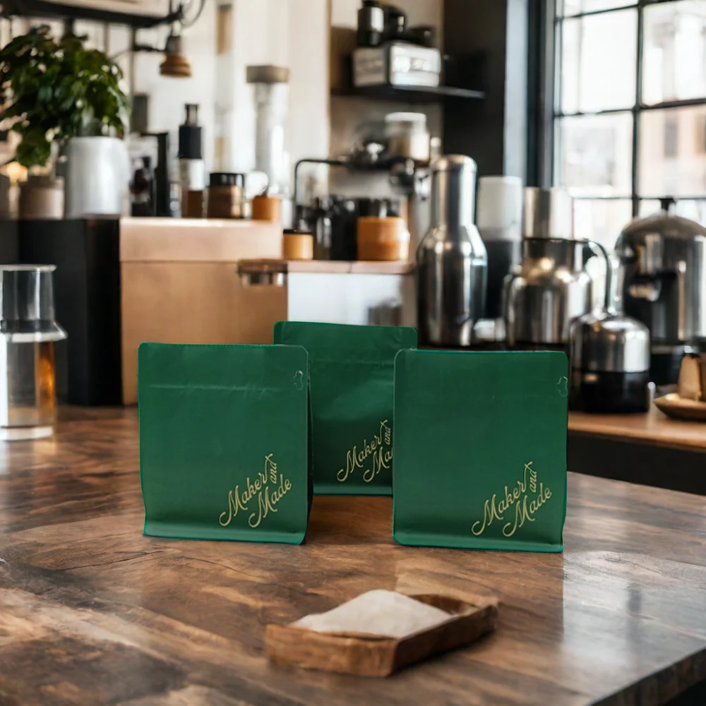 Bio Pla Biodegradable Coffee Bags With Valve And Zipper Custom Paper ...