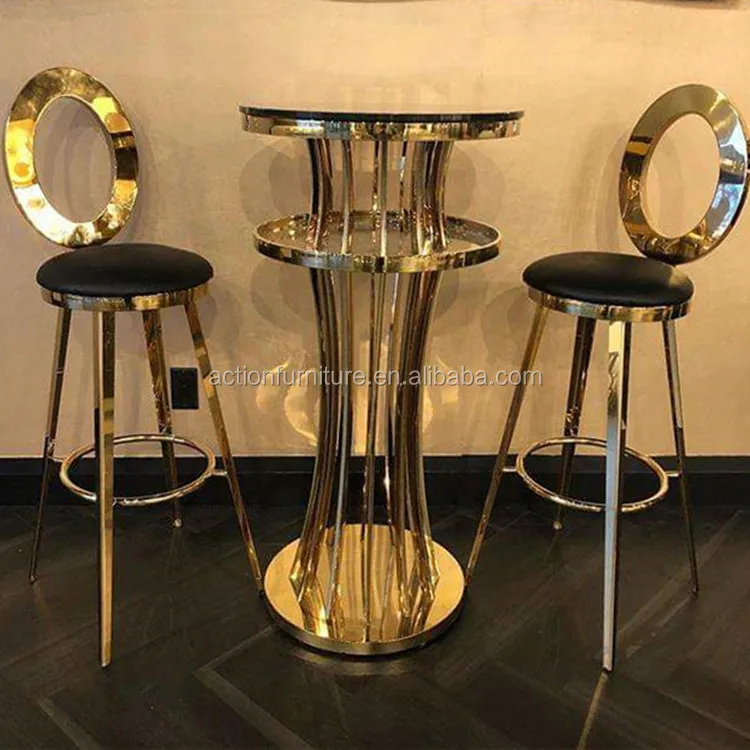 Juice Bar furniture Commercial Modern Night Club Bar Table And Chairs ...