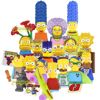 Cartoon Movie The Simpsons Marge Bart Lisa Homer Figure Assembled ...