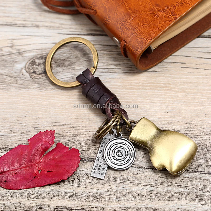 Bronze Retro Boxing Key Ring Inspired by 'I Feel about You' Fashion ...