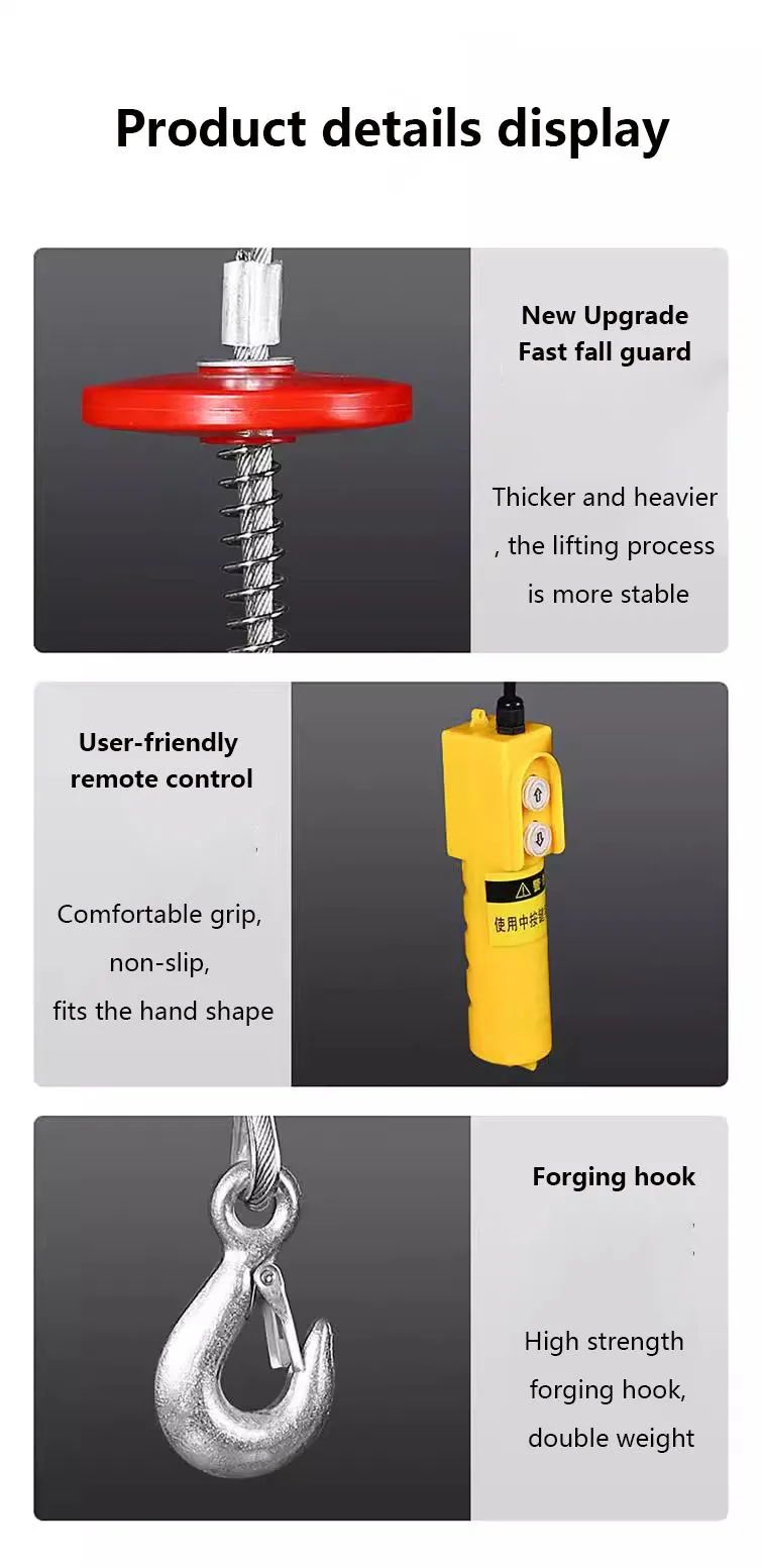 Small Electric Wire Rope Hoist For Lifting Goods Lifting Hoist ...