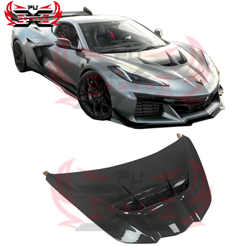 ZR1 Style Carbon Fiber Hood For Chevrolet Corvette C8 Car Accessories ...