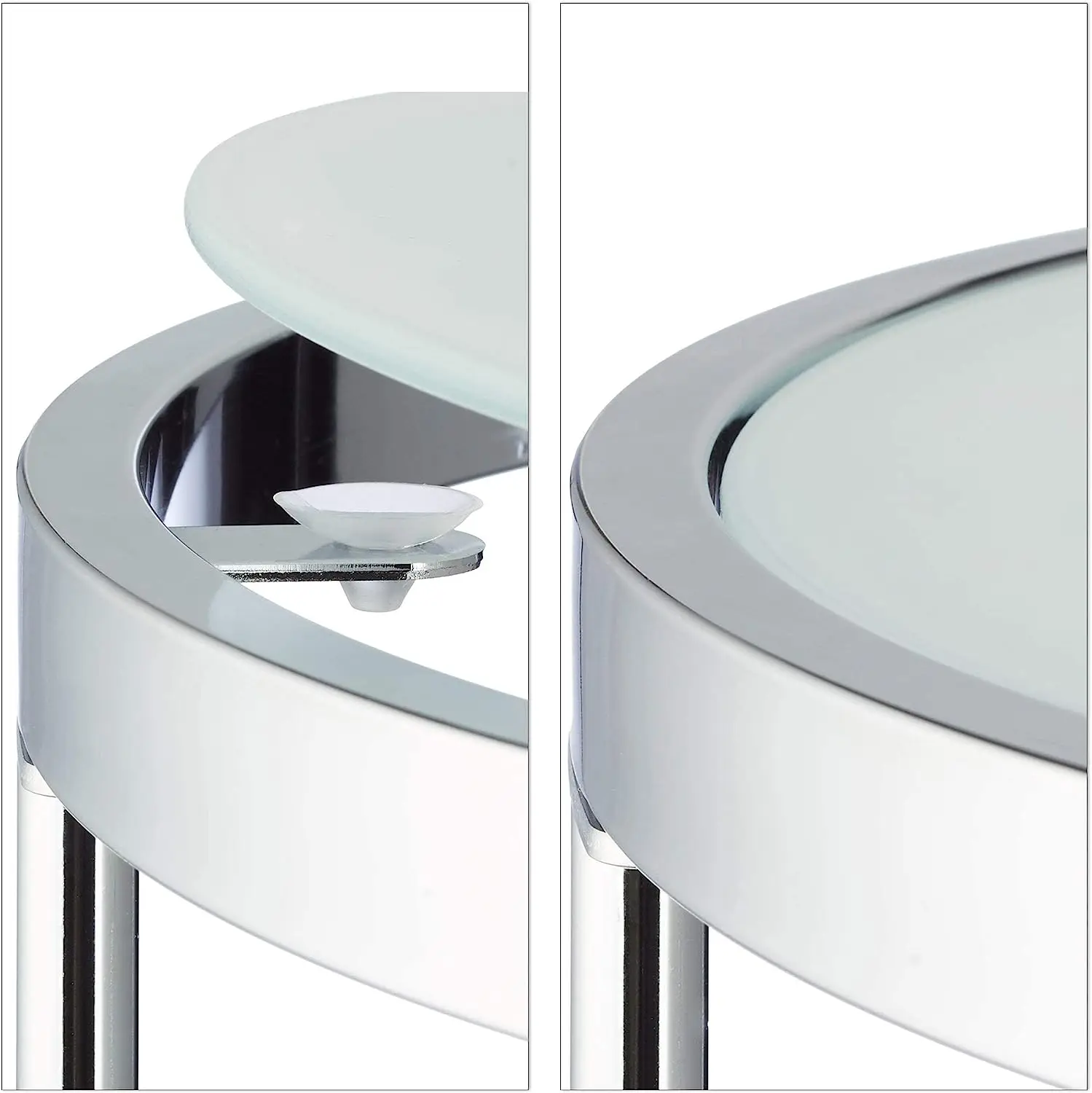 Round Nesting Chrome Side Table For Living Room Bedroom - Buy Nesting ...