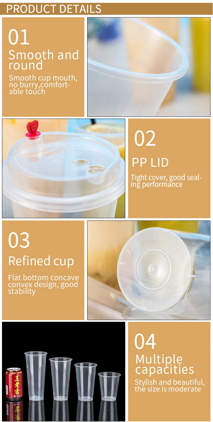 Lokyo 360ml 500ml 700ml Plastic Boba Bubble Tea Cups With Lid Custom Logo - Buy Bubble Tea Cup ...