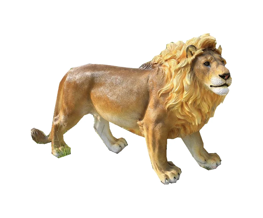 Resin Sculpture Life Size Lion Statue Customized Hand Made Fiberglass ...