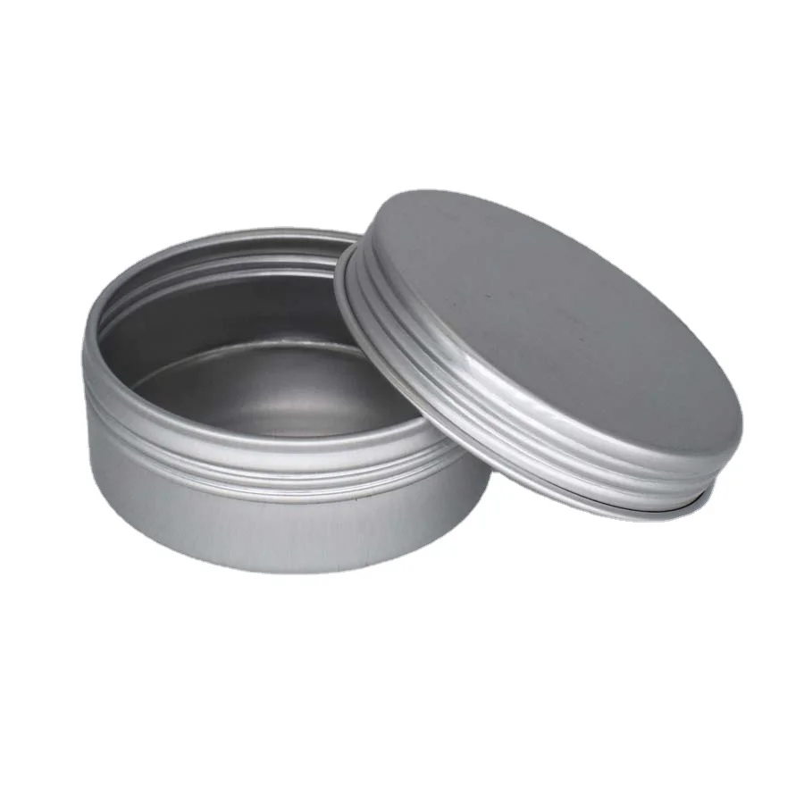 Waterproof empty round metal packing container tins jars aluminum ...