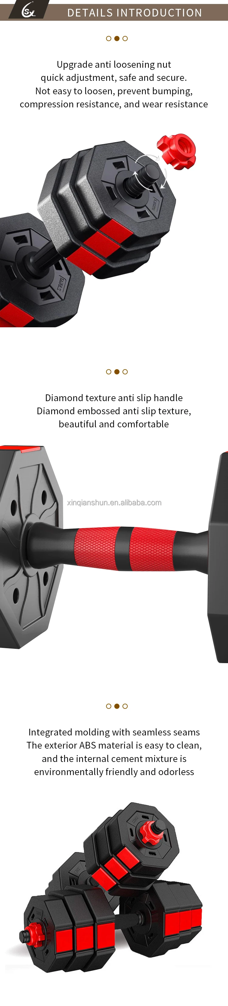 Hot Selling Home Gym Equipments Dumbbell Sets 40kg Adjustable Weights ...