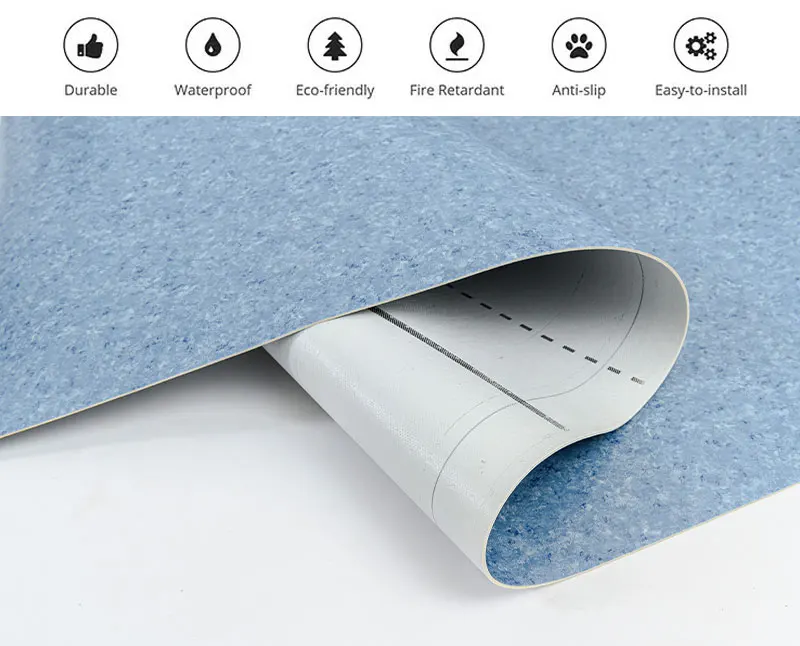 Durable Anti-slip Linoleum Mat Pvc Commercial Flooring Roll 2mm 3mm ...