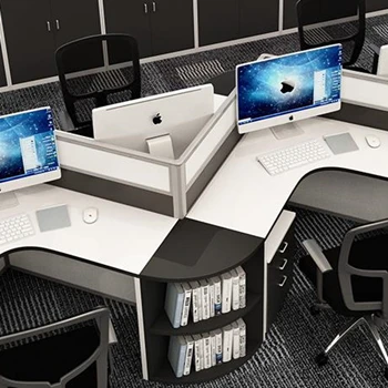 Modular Call Center Office Cubicle System - Serpentine Workstation