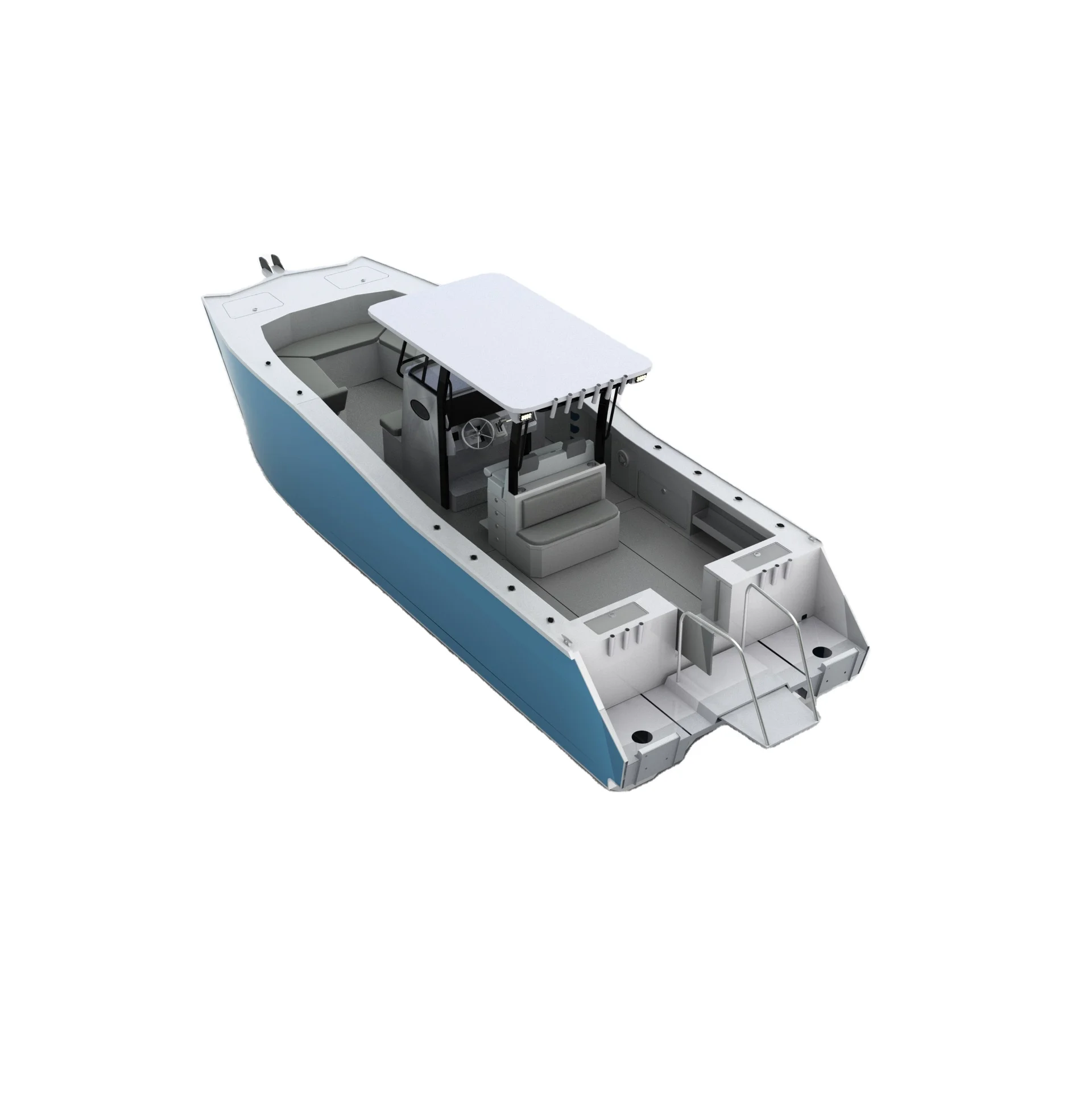 9.8m Aluminum Catamaran Center Console Walk Around Fishing Boat With ...