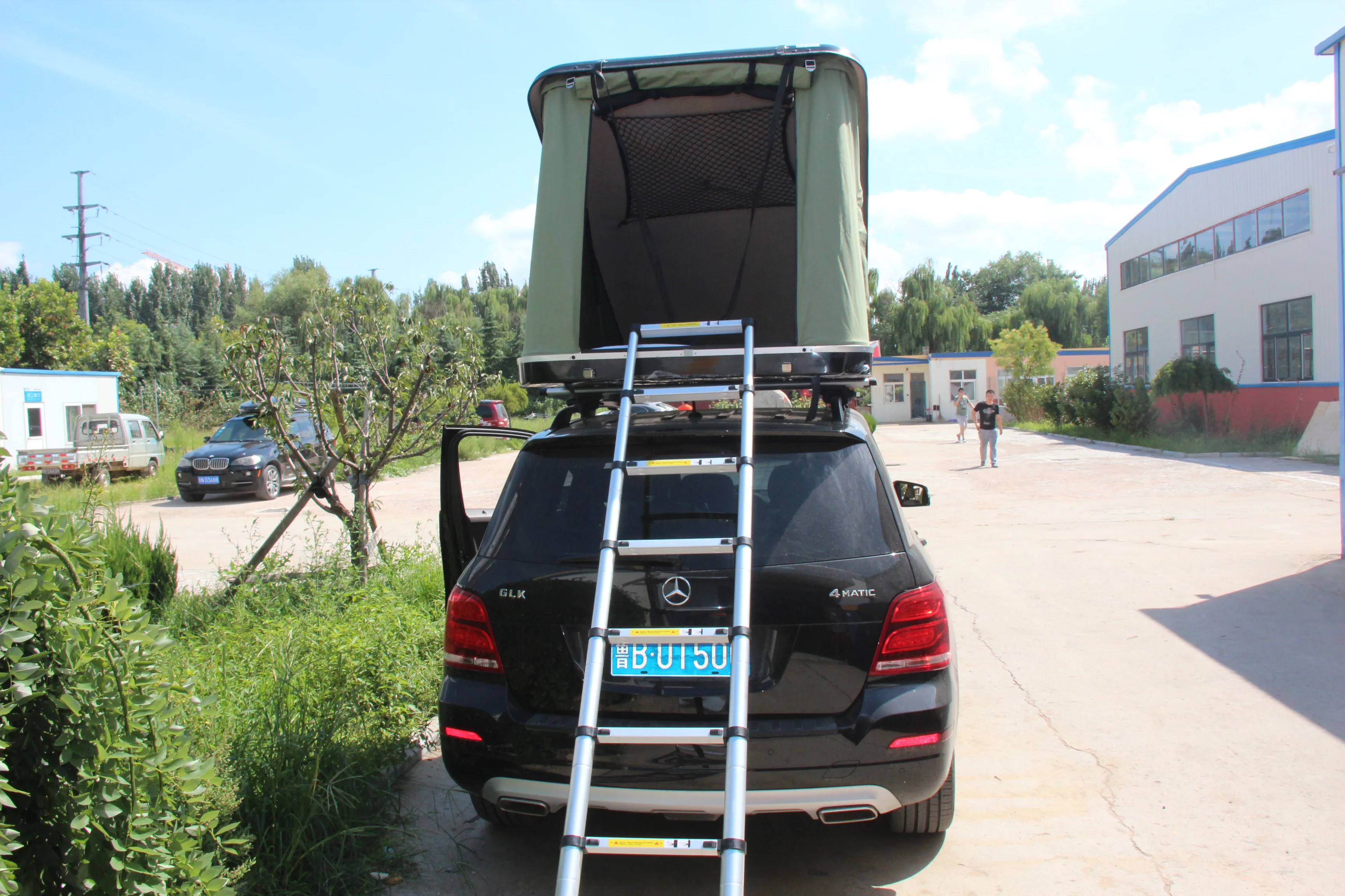 2 Person Automatic Triangle Fiberglass Truck Car Camping Hard Shell ...