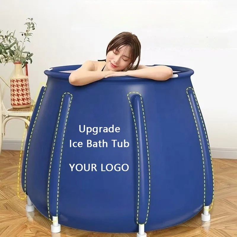 New Portable Folding Ice Bath Bathtub Inflatable Free Standing Plunge ...