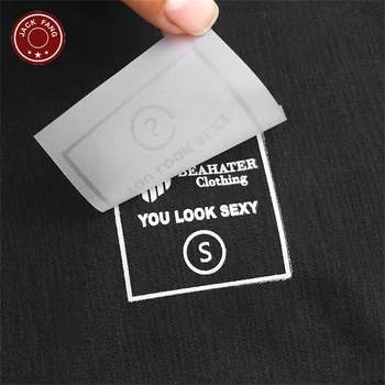 Custom T-shirt Neck Labels Paper Laser Puff Print Heat Transfer Tags ...